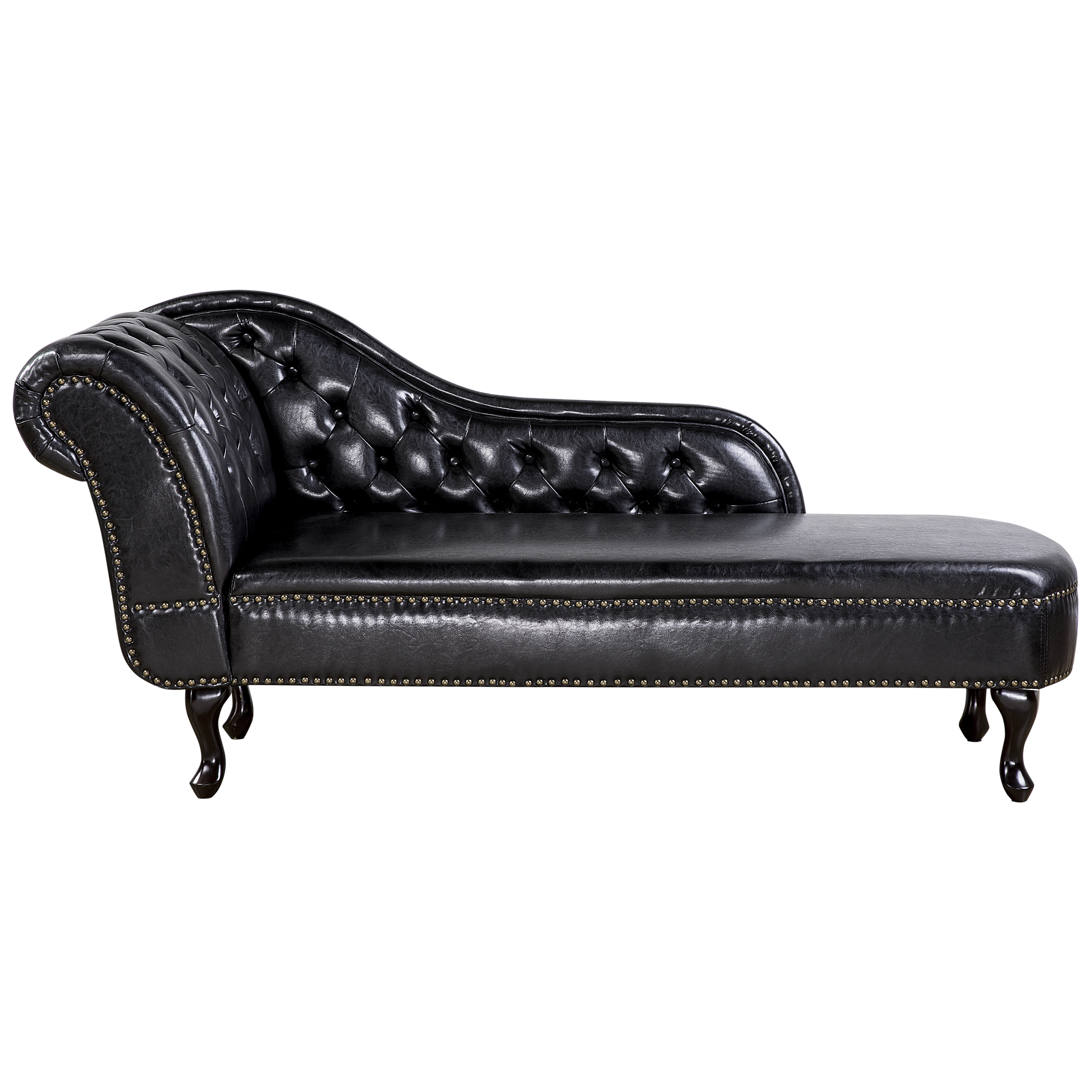 Méridienne côté gauche NIMES Cuir PU Noir | Leroy Merlin