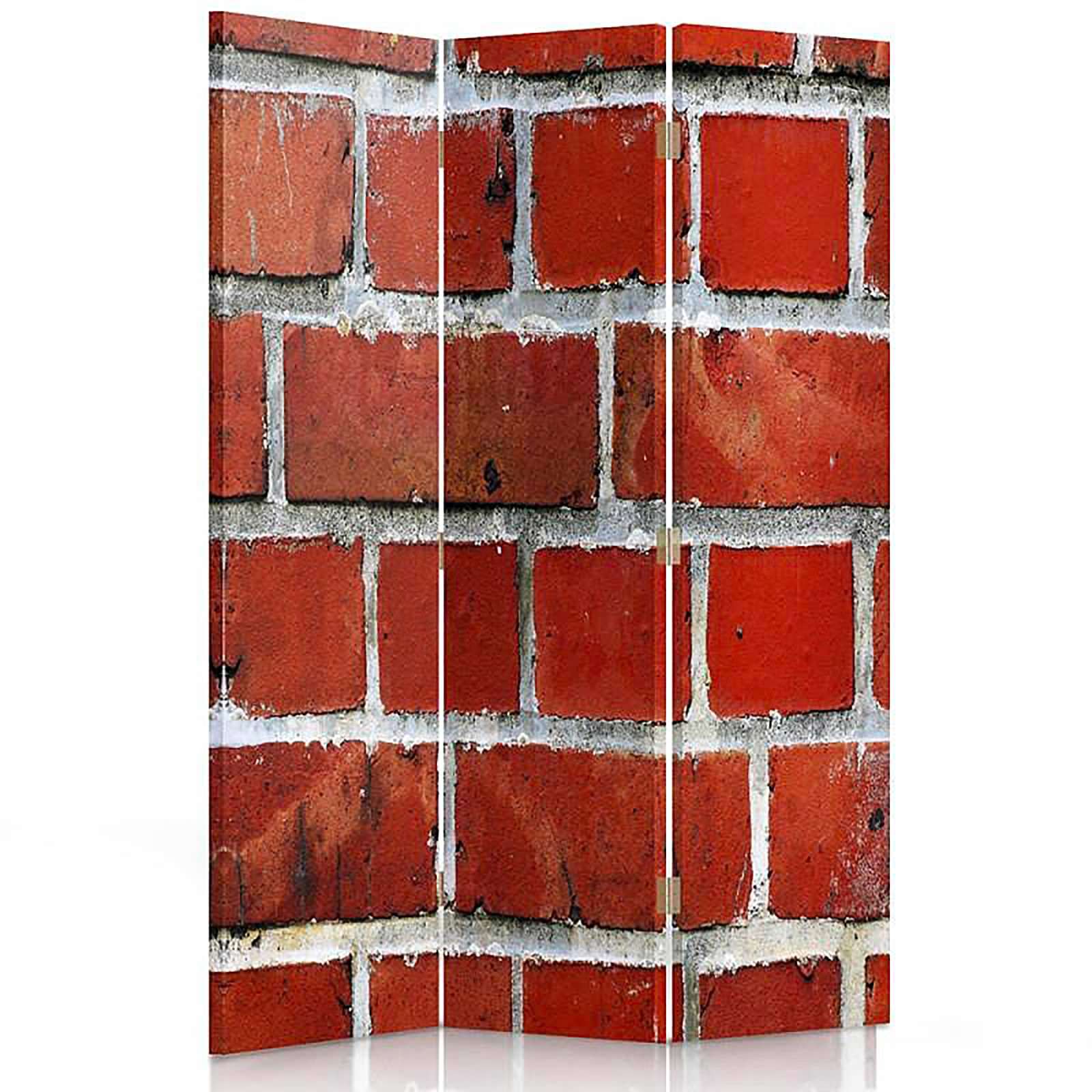 Paravent Design Imitation Mur de Briques Rouge pour Intérieur - 110 x ...