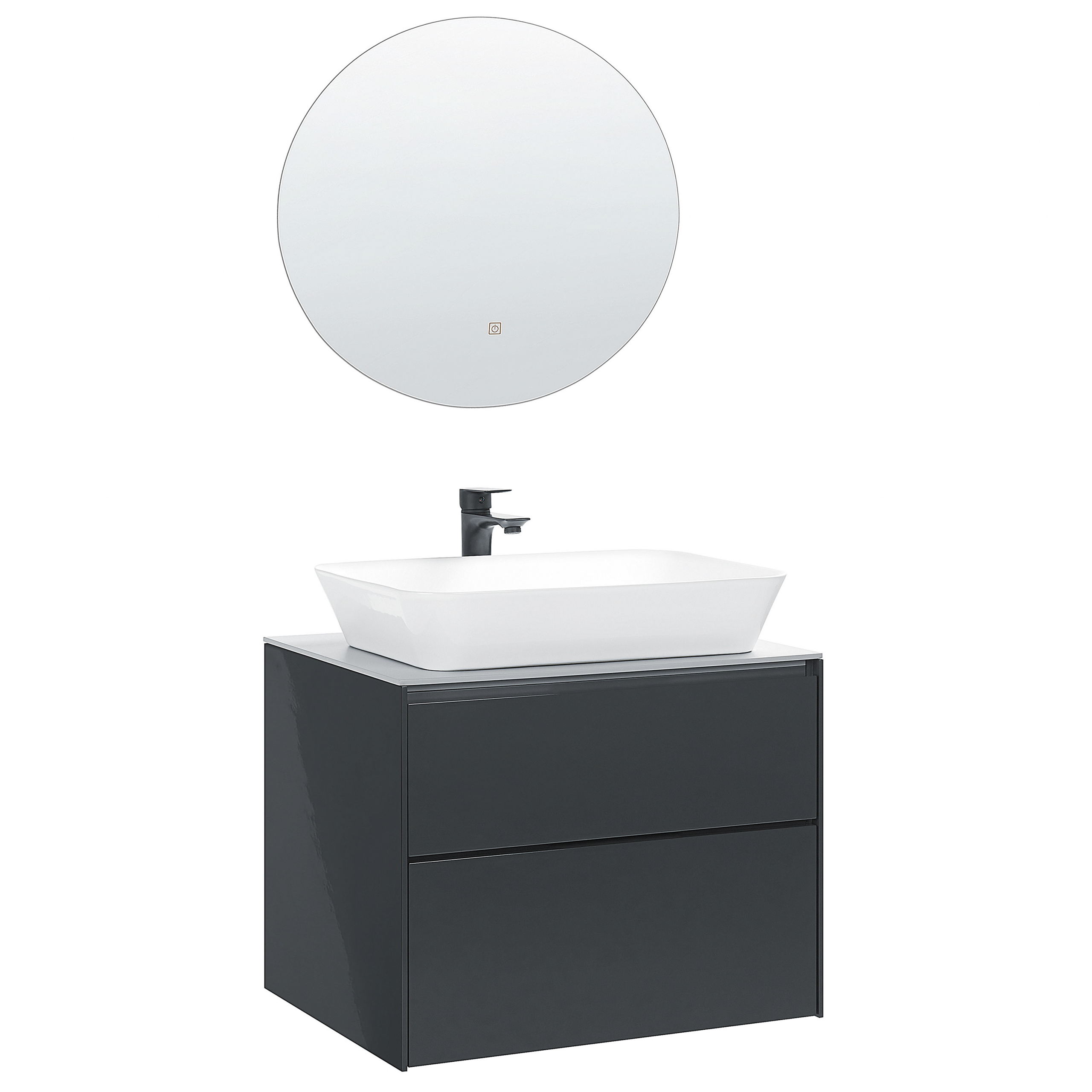 Ensemble de meubles de salle de bain MANZON 60 cm Gris | Leroy Merlin