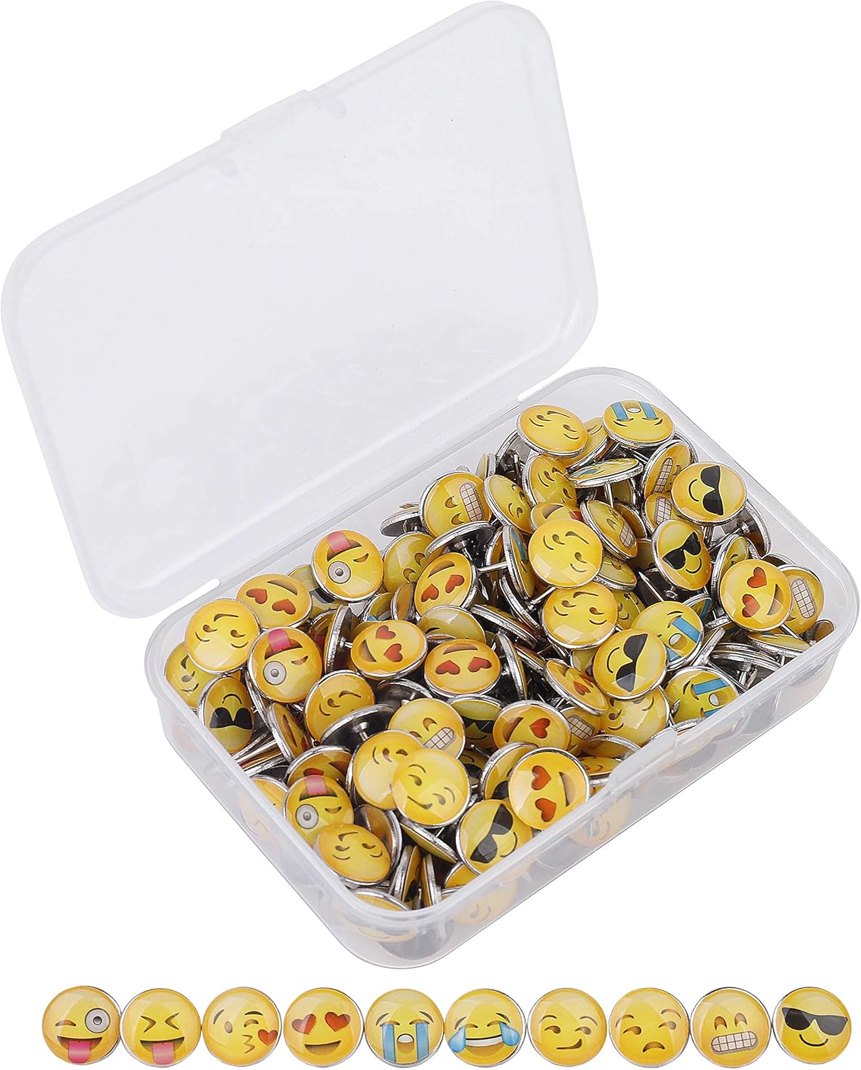 200 chinchetas decorativas con emoticonos para oficina, mapas, fotos y ...
