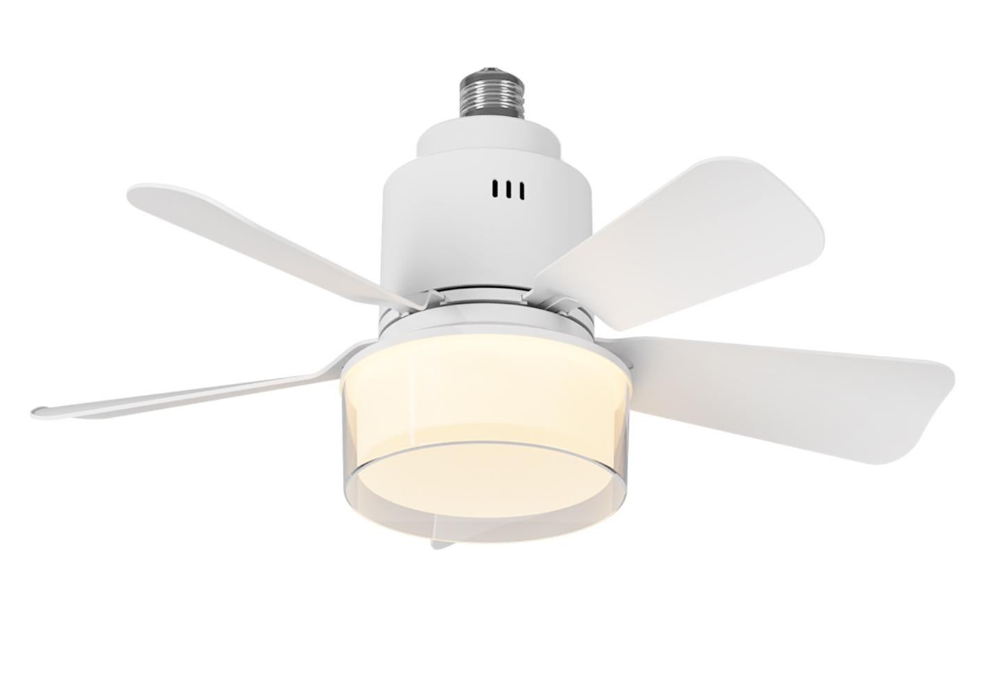 Ventilateur de plafond intelligent 2-en-1 E26/E27 LED télécommande sans ...