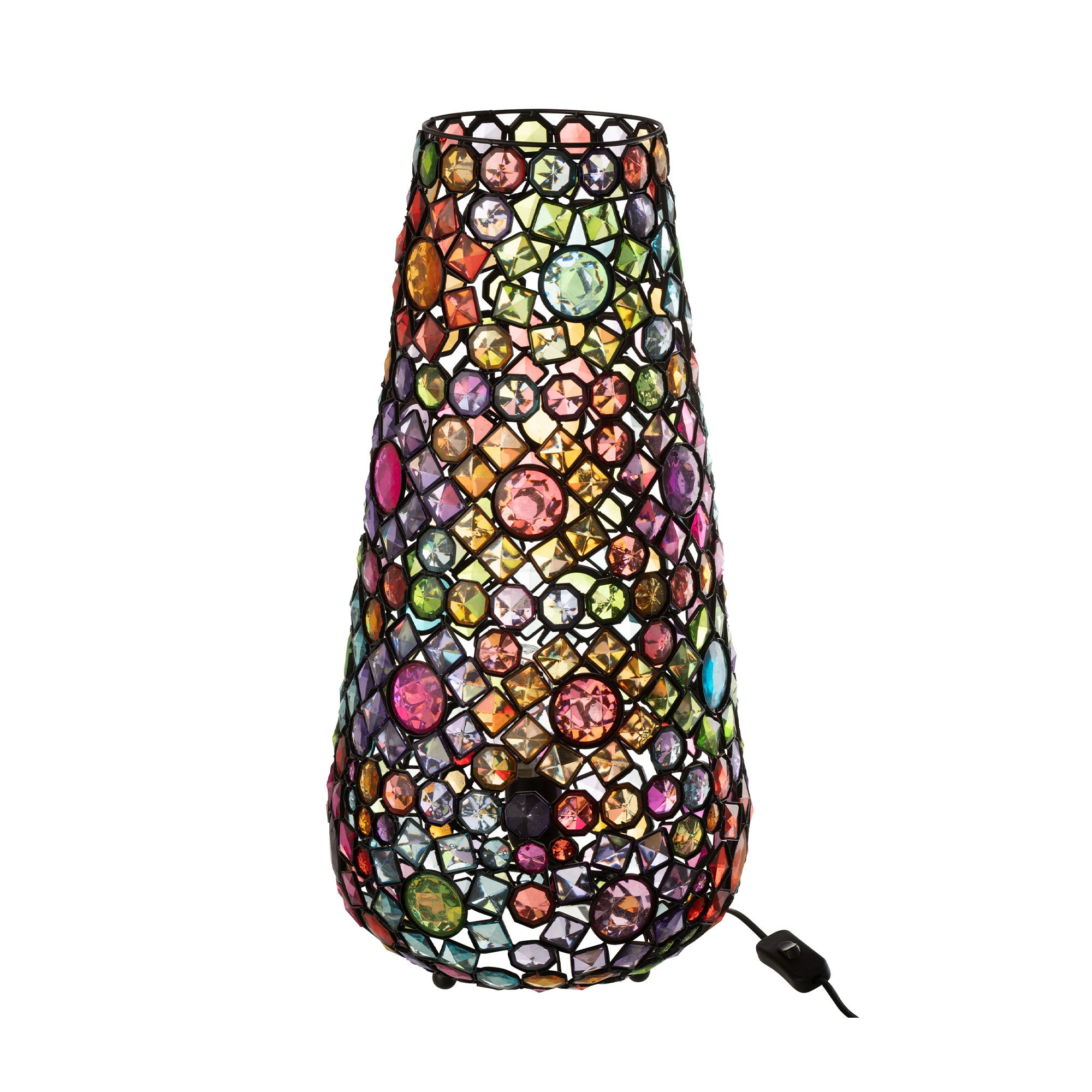 Lampe à poser 23x14x55 cm en plastique multicolore | Leroy Merlin