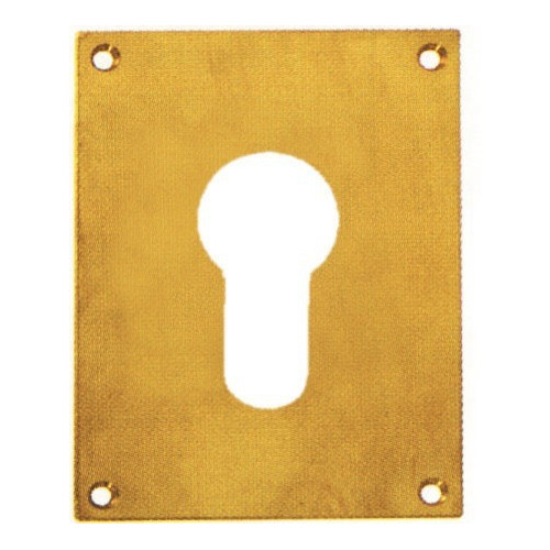 Plaque laiton - Percée Jaune/Doré Ø 23 centré | Leroy Merlin