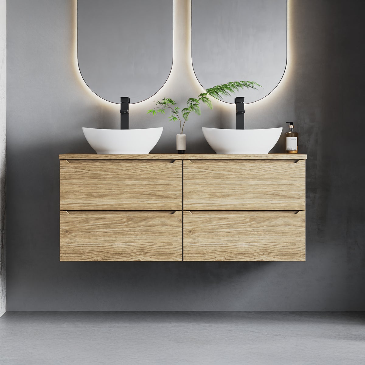 Meuble double vasque 120cm Viggo Bois | Bricoman