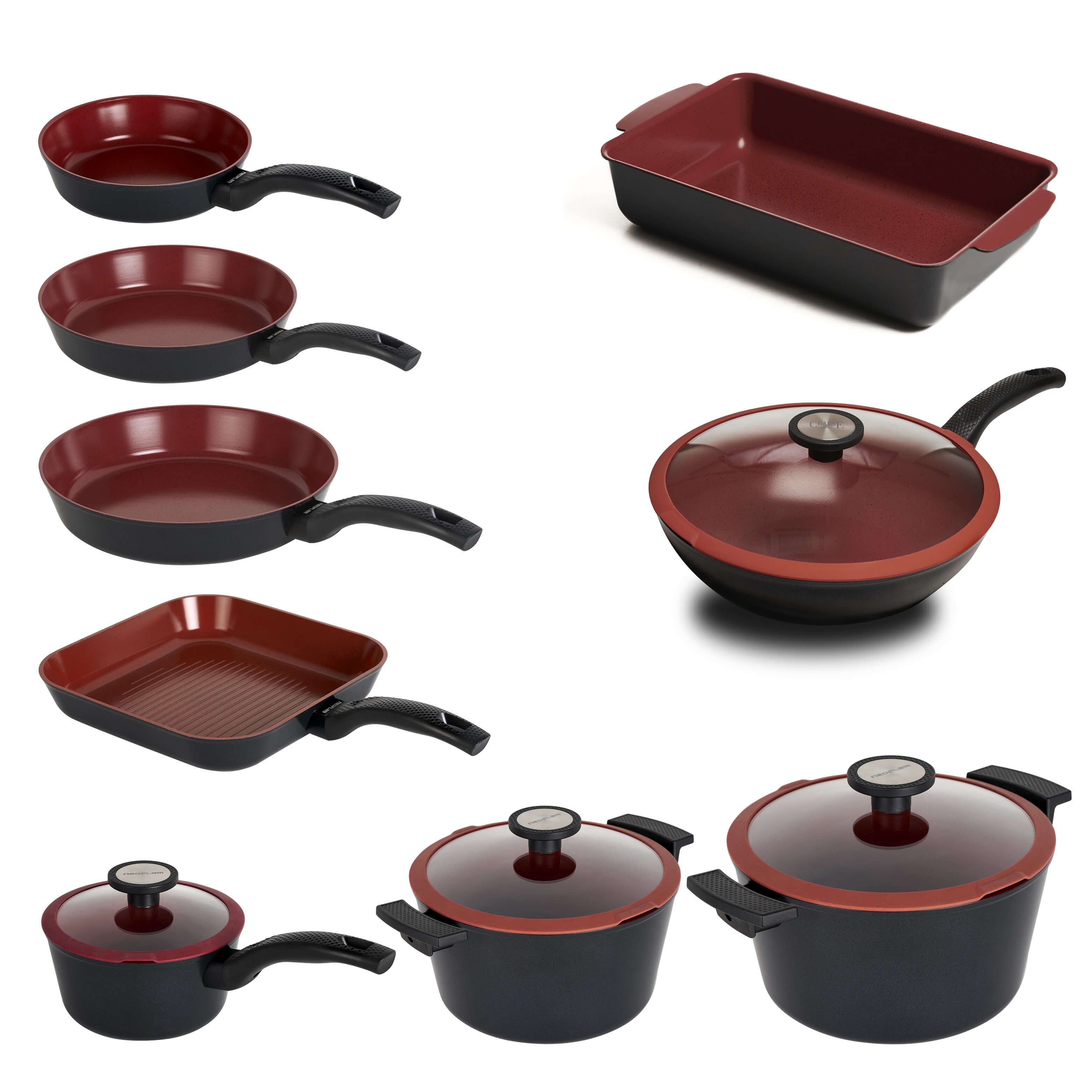 SET 13pz Padelle e Casseruole Antiaderenti Ecologiche - Linea Tuscany ...