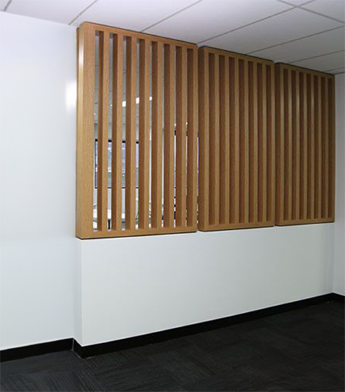 Cloison Claustra Chêne Clair Ajouré 13 Lames - H 150 x L 140 x P 7 cm ...