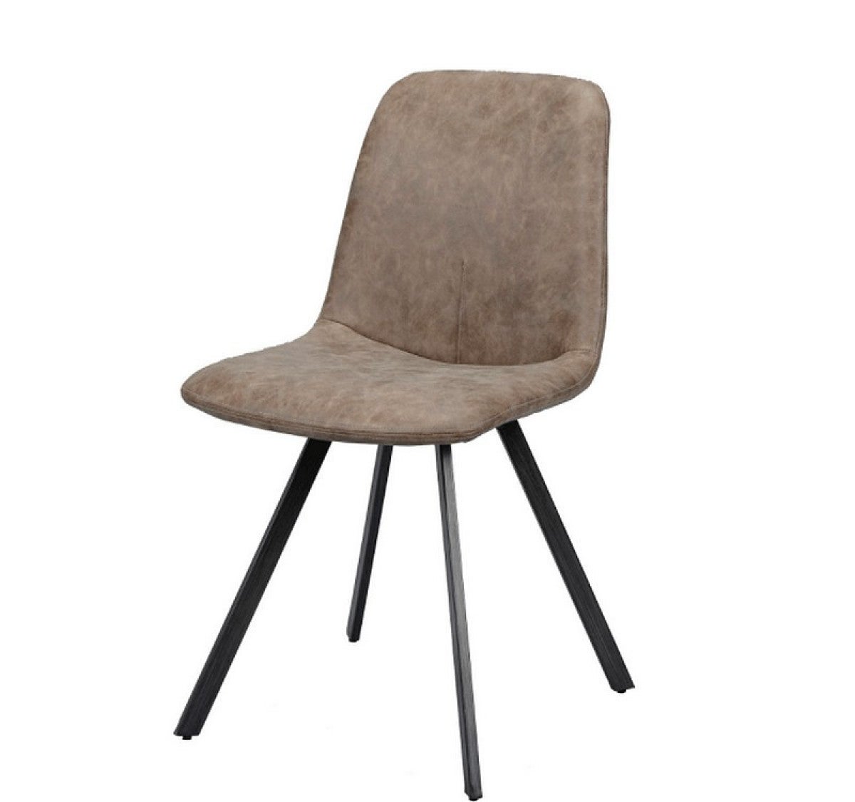 SLIM - Chaise de repas vintage simili cuir marron | Leroy Merlin