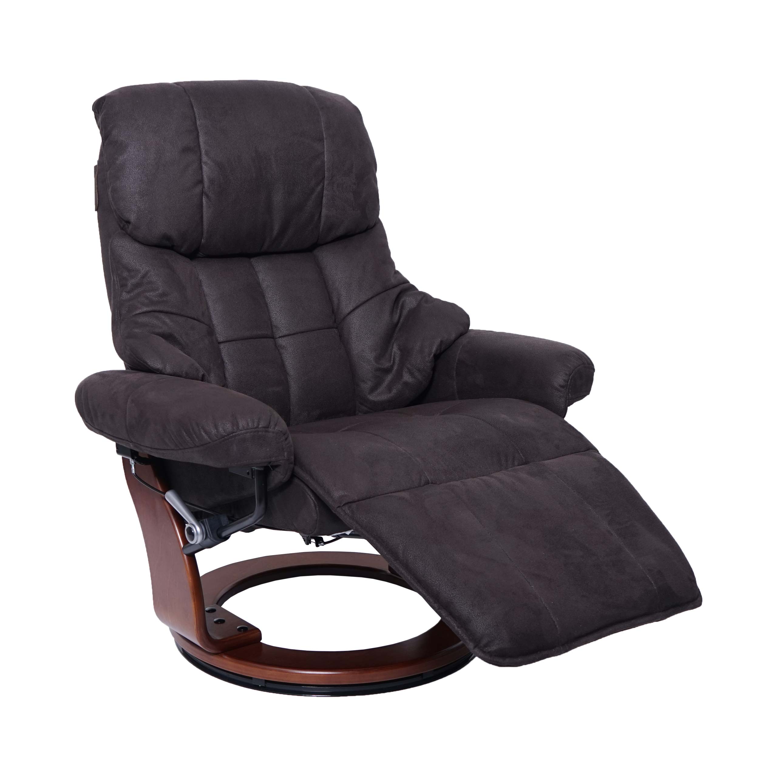Fauteuil de relaxation avec repose-pieds réglable pivotant en tissu ...