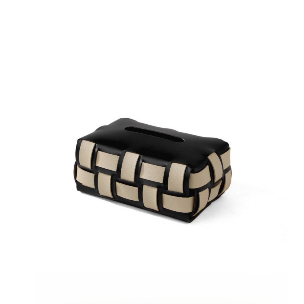 Porte-serviettes en papier en cuir, élégant, design de boîte à ...