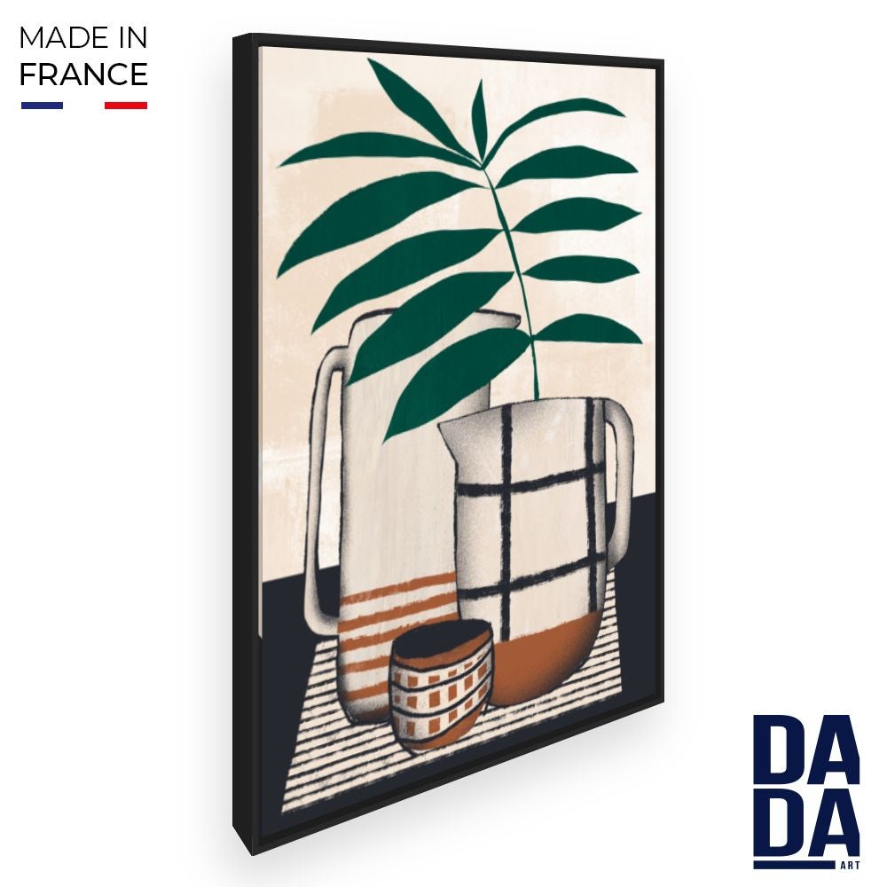 Toile encadrée Nature morte moderne / 60x90cm / Cadre Noir / Fabriqué ...