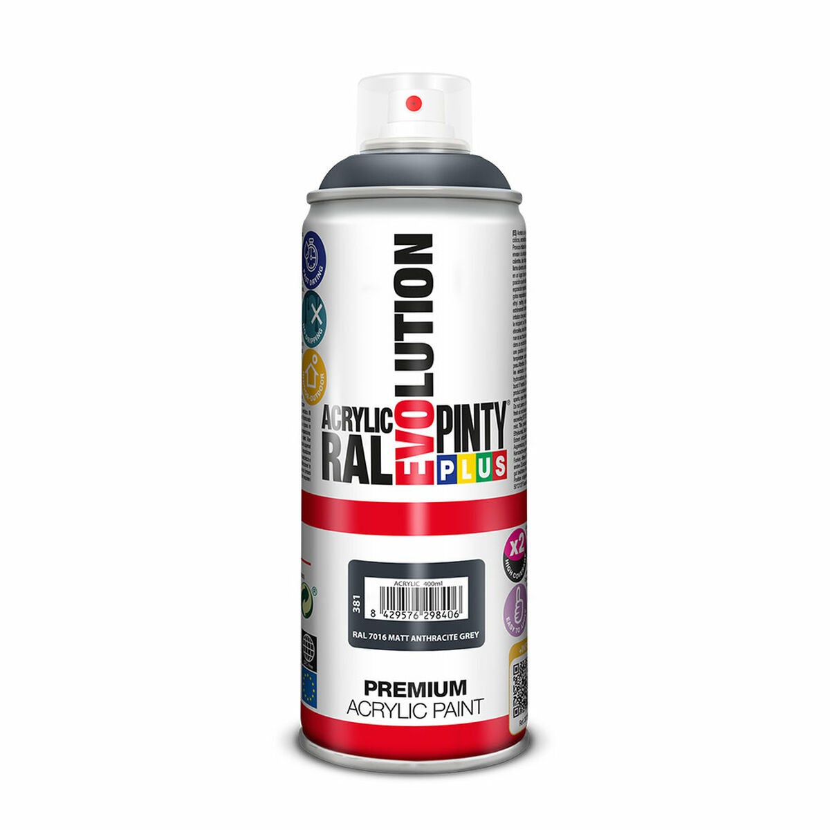 Peinture en spray Pintyplus Evolution RAL 7016 Anthracite 400 ml Mat ...