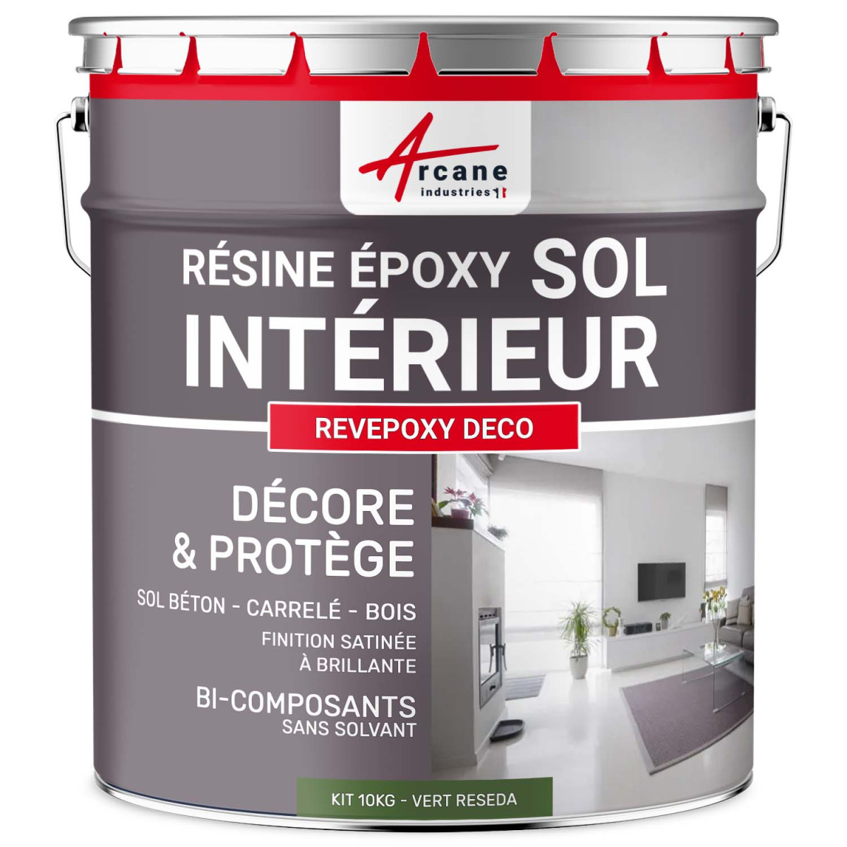 PEINTURE EPOXY SOL - REVEPOXY DECO - 10 kg (jusqu'à 50 m² en 2 couches ...