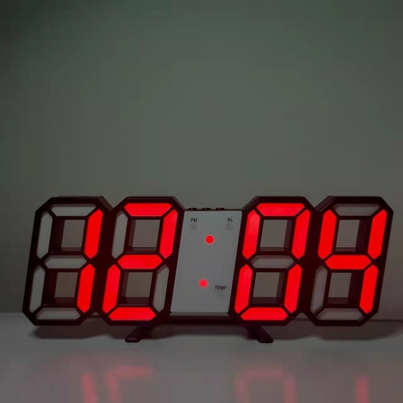 Horloge Mini 3D Créative LED Numérique, Horloge Murale/Bureau ...