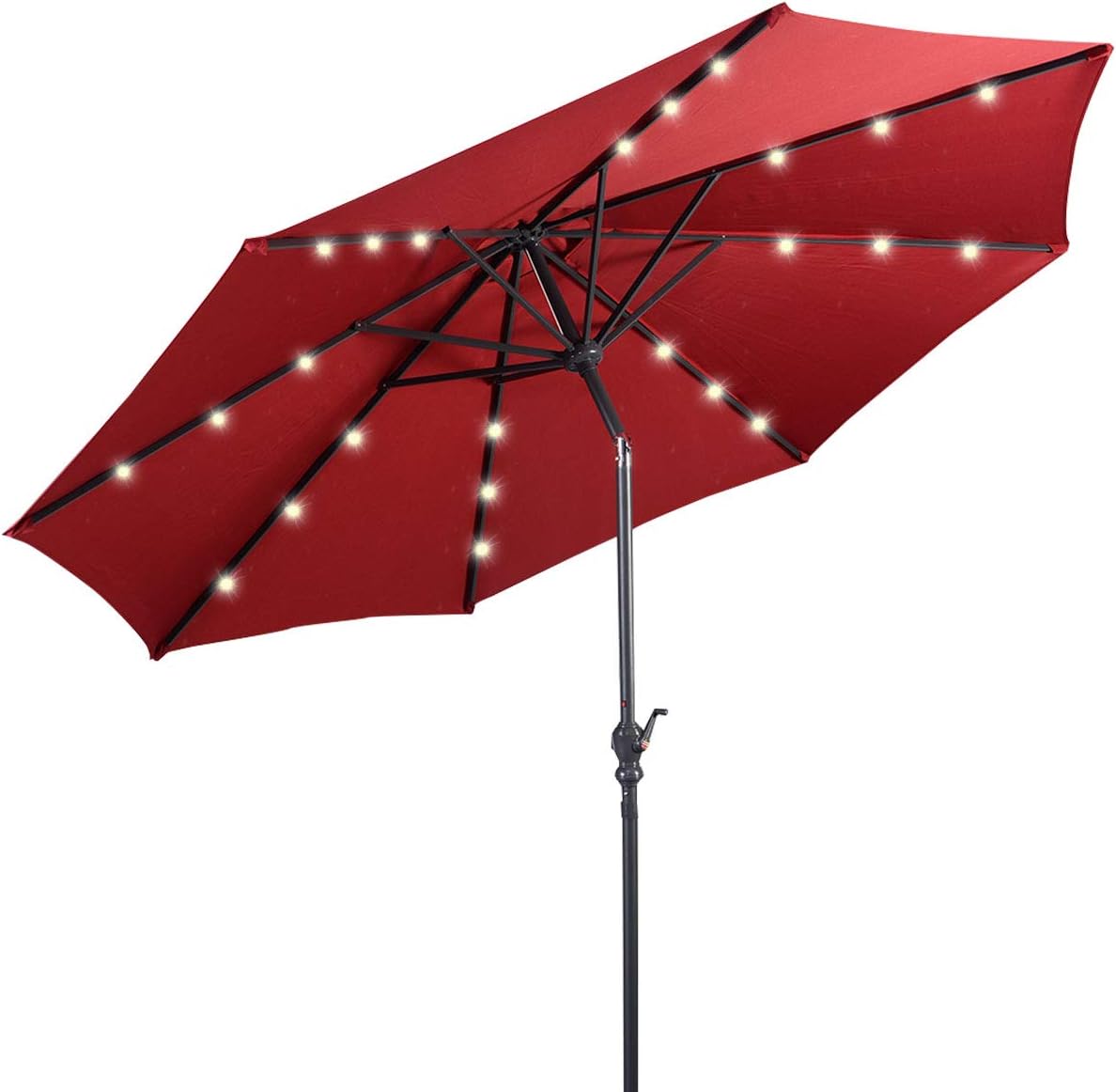Parasol de Jardin Exterieur 3M, Parasol Inclinable 8 Baleines, Lumineux ...