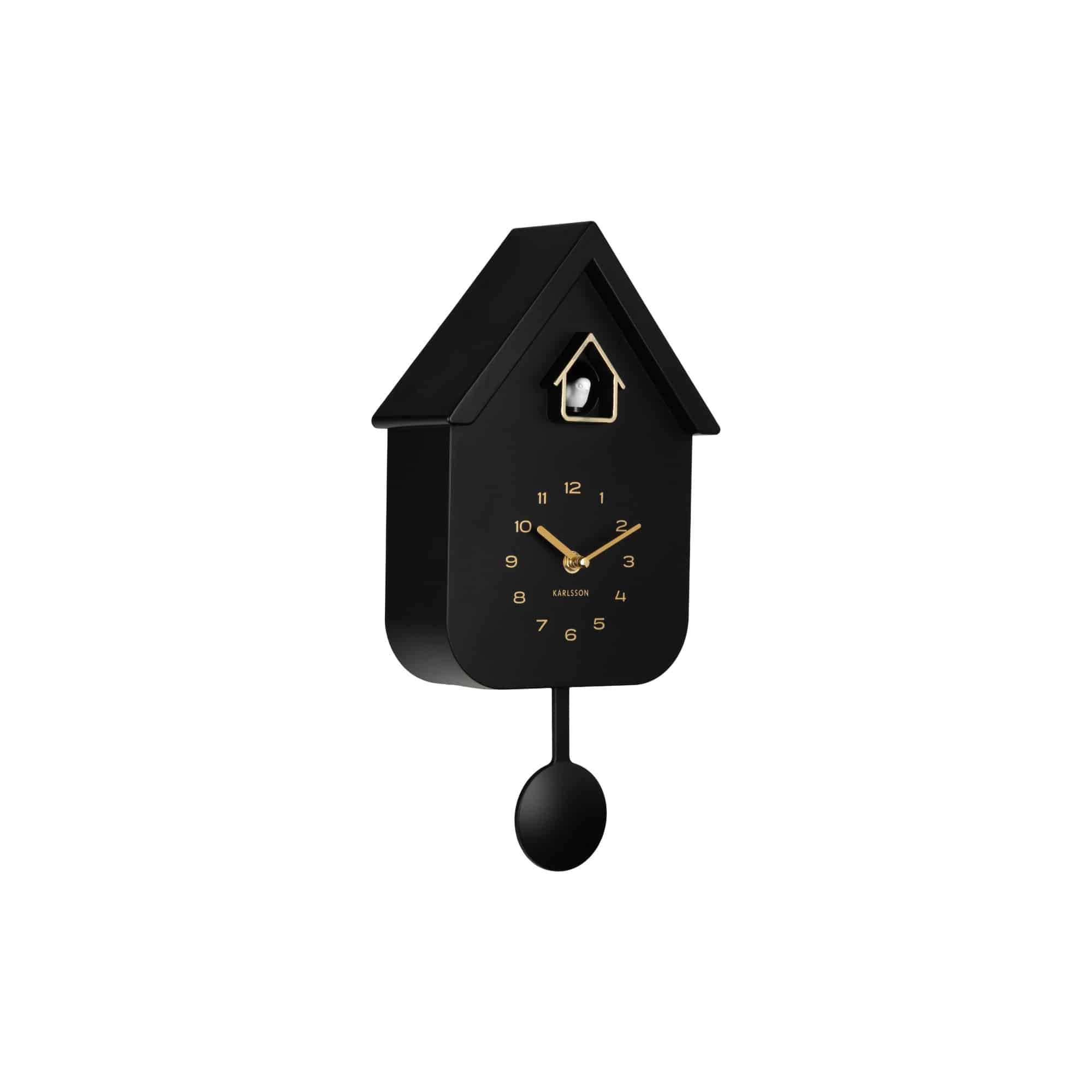 Karlsson Horloge Murale Solo Color Cuckoo - Noir - 6x21,5x41cm | Leroy ...