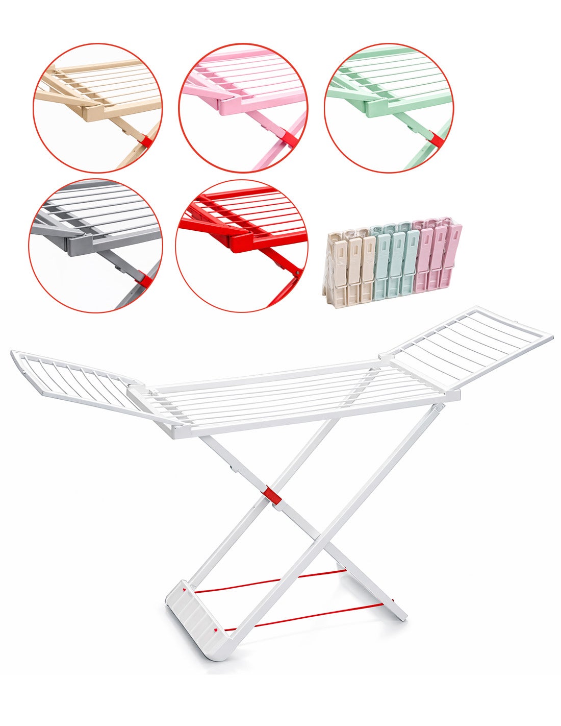 JARDIN202 - Tendedero Plegable de Resina Incluye 20 Pinzas – Tendal ...