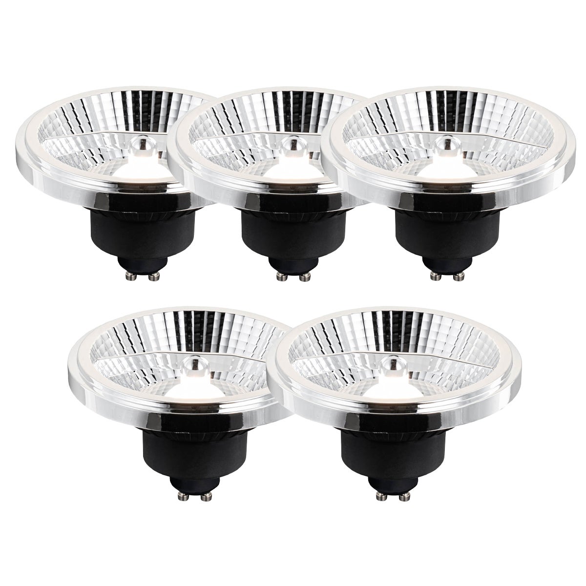 Set de 5 bombillas LED GU10 regulables en 3 pasos en Kelvin AR111 10W ...