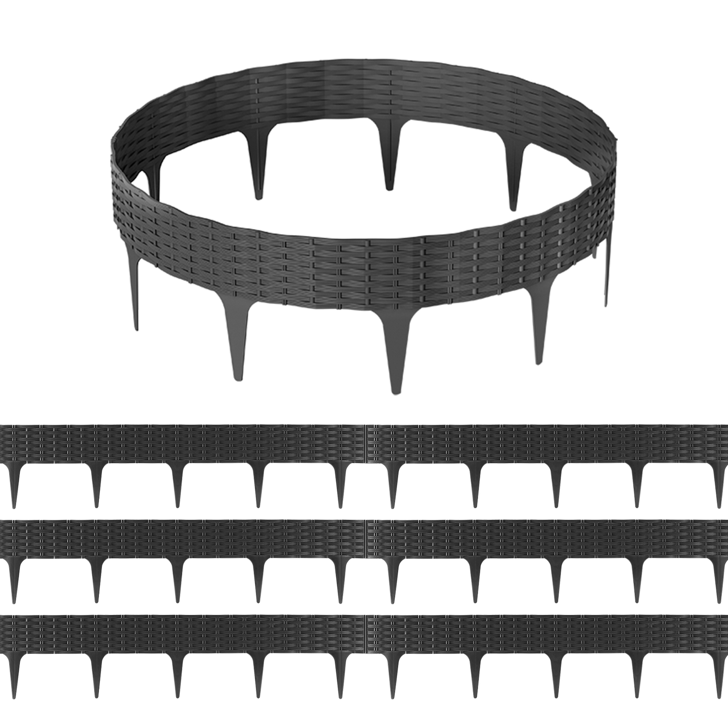 Bordure de jardin Rotin Aspect Bordure de pelouse Bordure de gazon ...