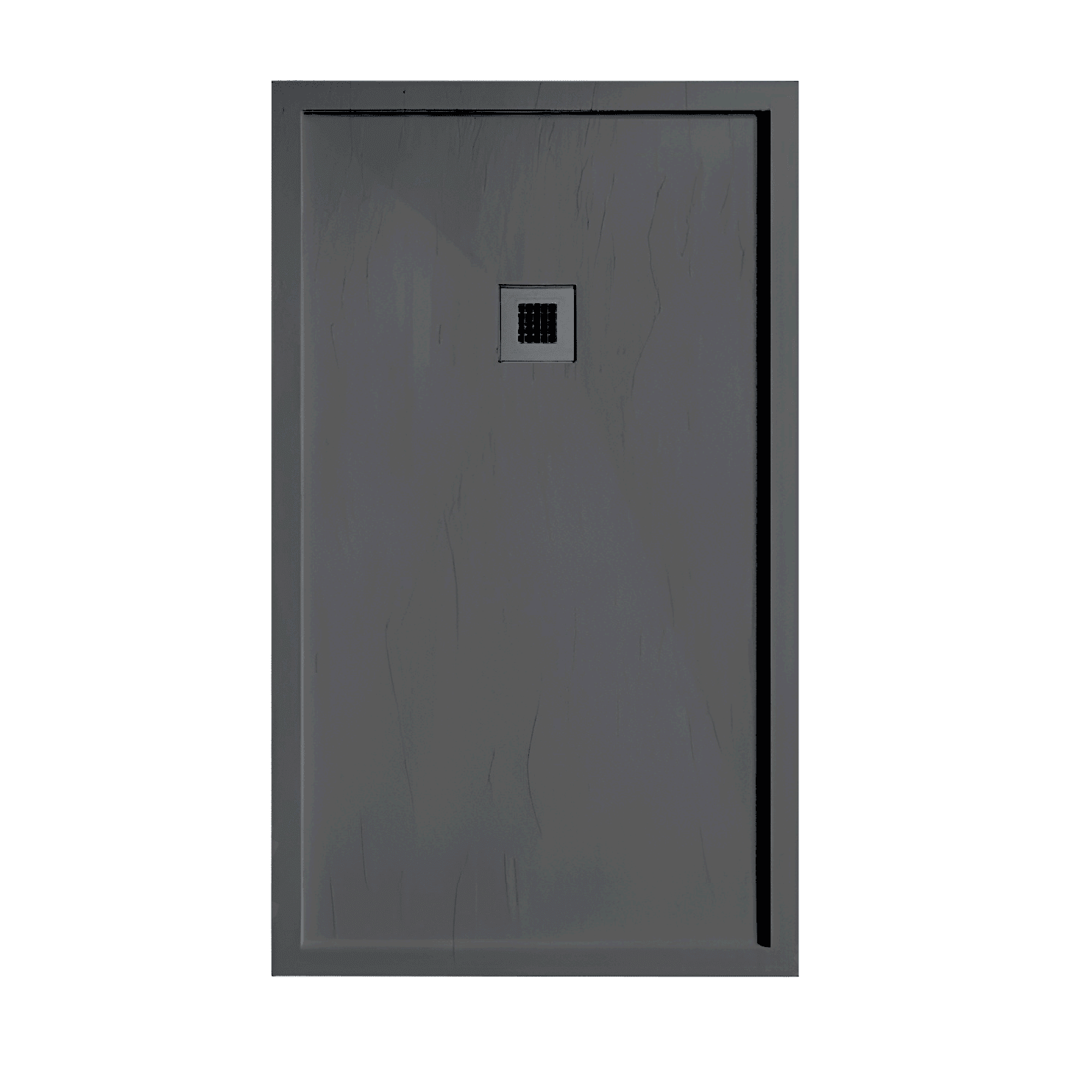 Receveur de douche 80 x 100 cm extra plat anthracite en résine minérale ...