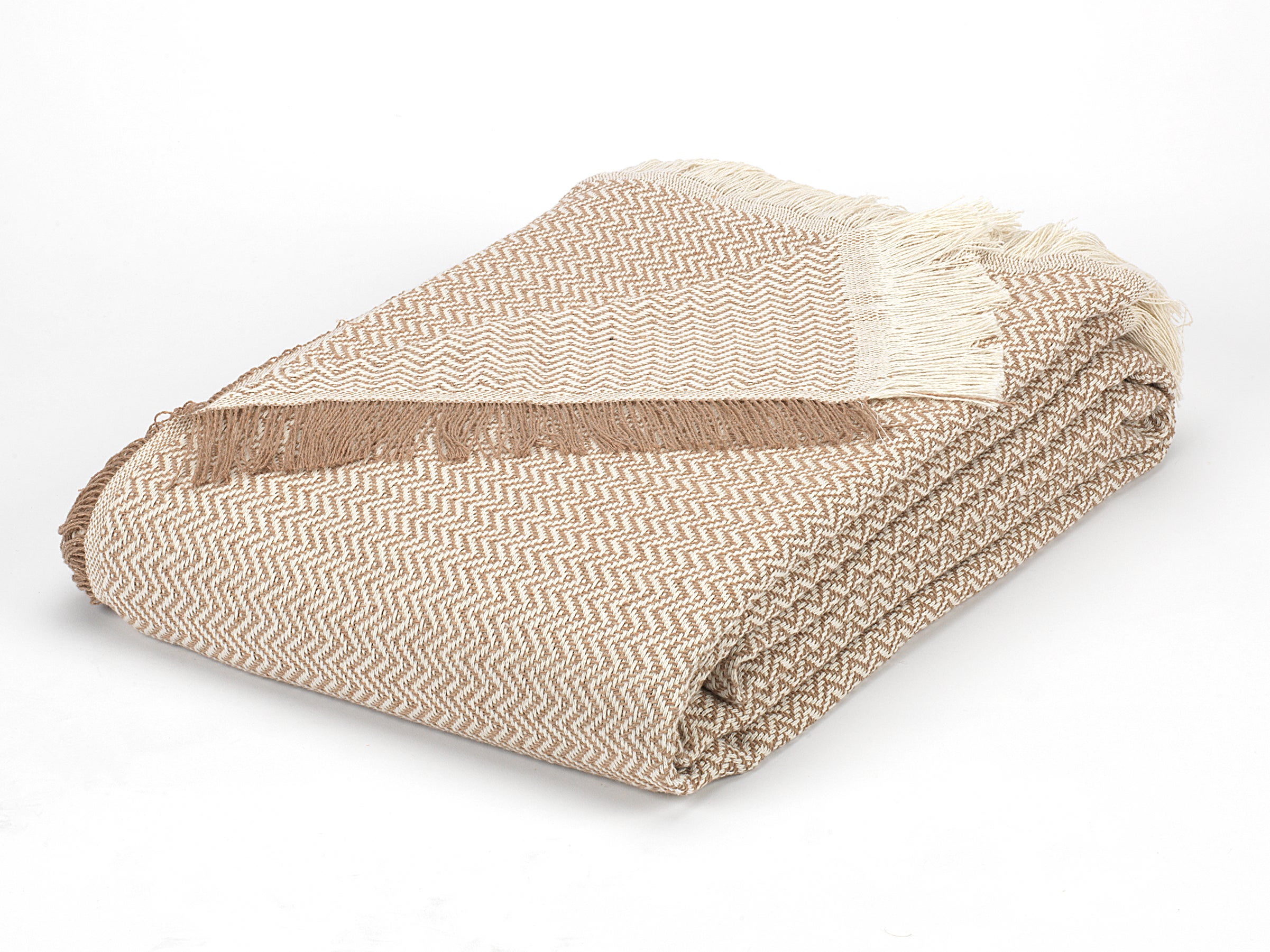 Plaid couvre-lit polyvalent Arias, jeté de canapé coton 230x260cm ...