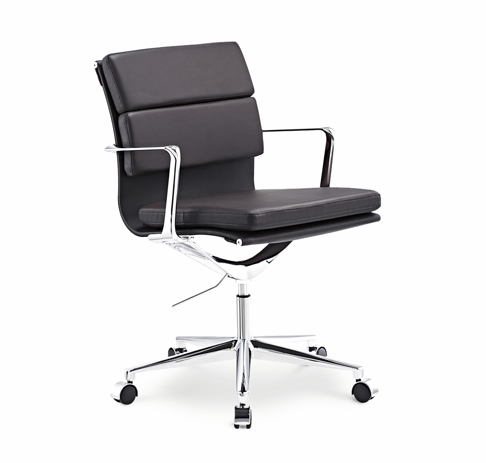 Furnicher Bern - Chaise de bureau - Brun Cuir - 52x59x91cm | Leroy Merlin