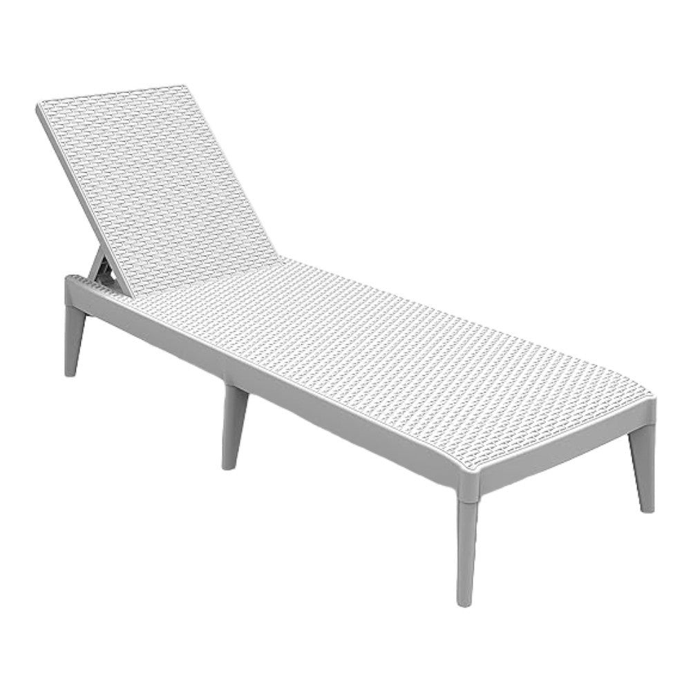 Lit de repos en résine avec finition rotin 60x186xH29 cm - Couleur Noir ...