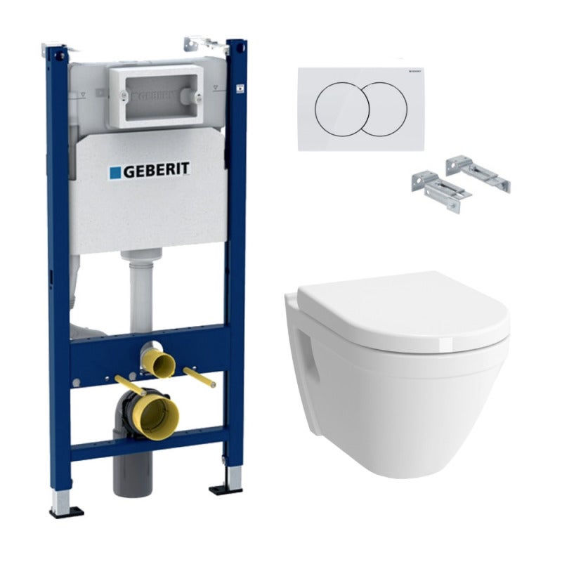 Pack WC Bati-support Geberit Duofix + Cuvette suspendue Vitra S50 avec ...
