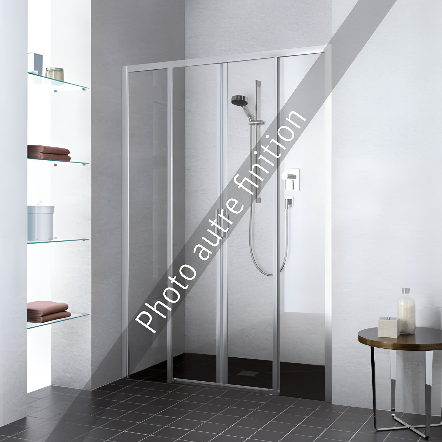 Paroi de douche coulissante largeur 160 cm hauteur 200 cm profilé ...