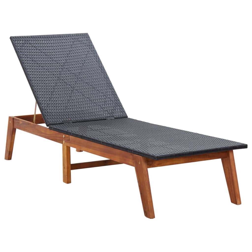 Transat chaise longue bain de soleil lit de jardin terrasse meuble d ...