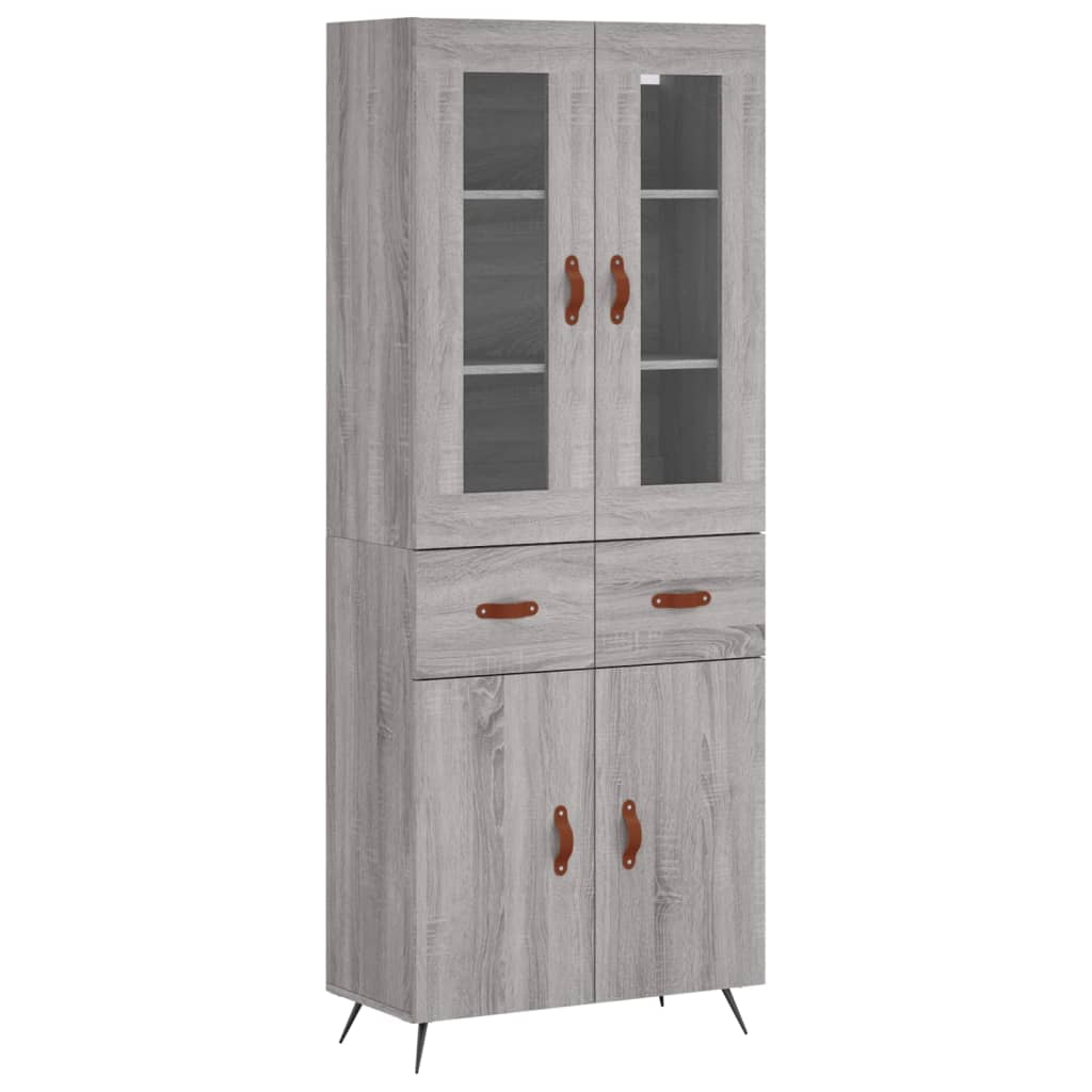 Buffet haut contreplaqué gris sonoma 69,5x34x180 cm | Leroy Merlin