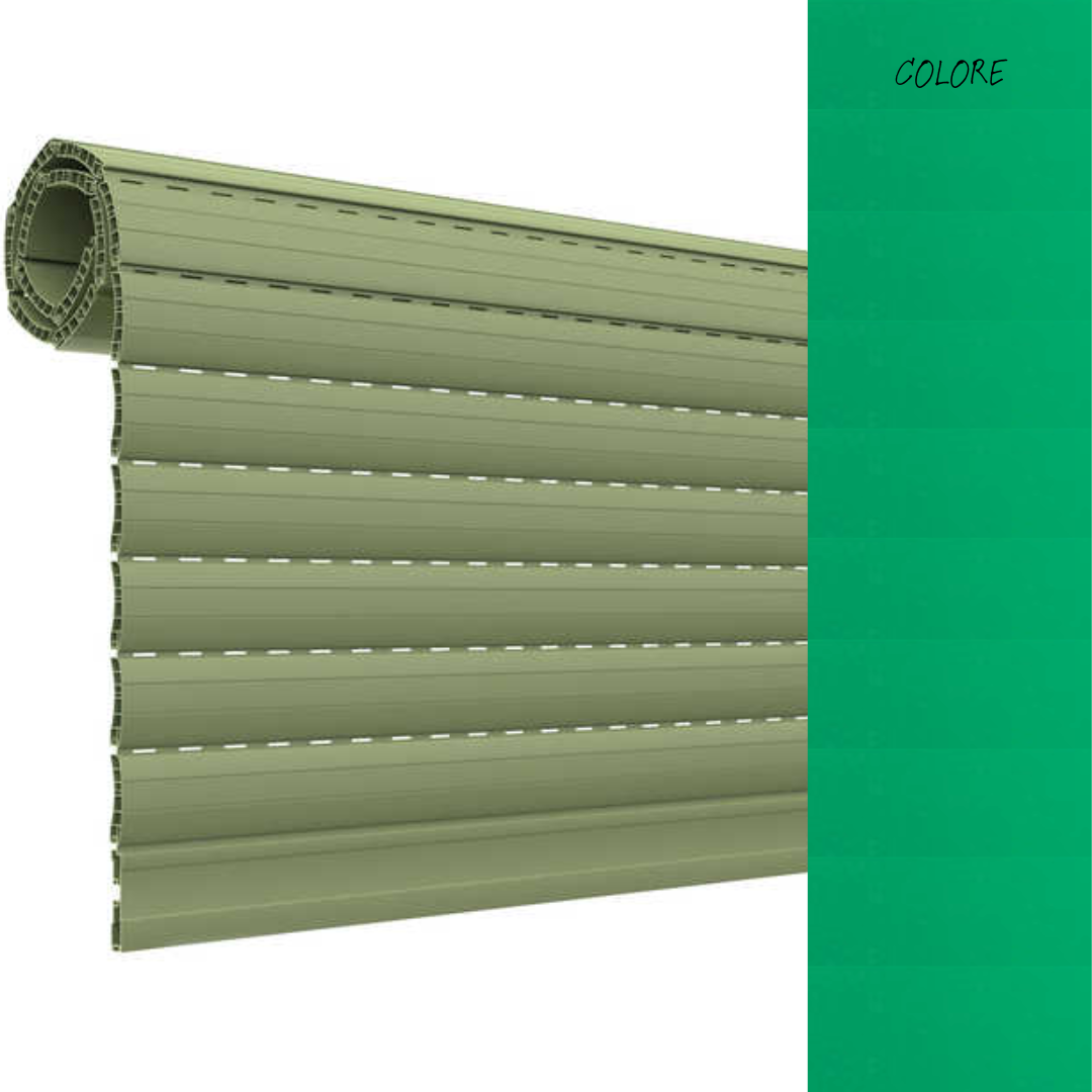 Volet roulant PVC, découpé et assemblé (Vert Largeur:100 x Hauteur:300 ...