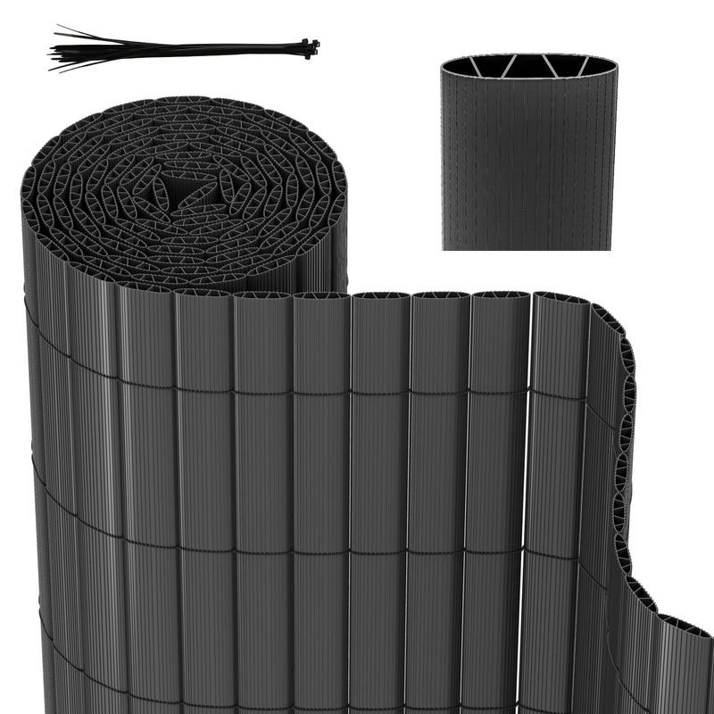 Canisse Pvc Pour Jardin Balcon Terrasse Balcon Clôture Brise Vent Stores Balcon Gris 180 X 600cm