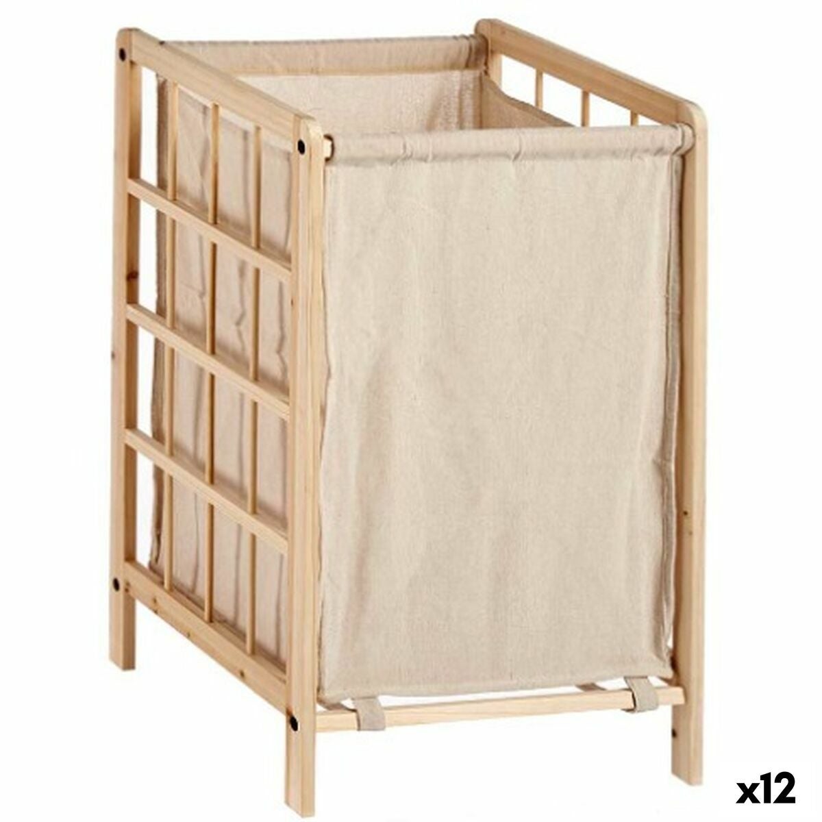 Panier à linge Beige Bois 35 L 33 x 60 x 39,5 cm (12 Unités) | Leroy Merlin