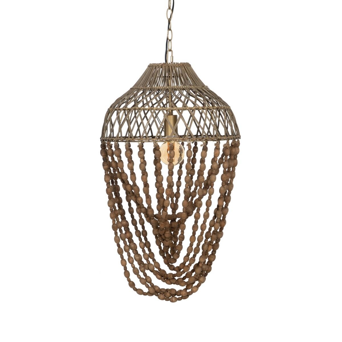 Suspension Naturel Métal 220-240 V 42,5 x 42,5 x 76 cm | Leroy Merlin