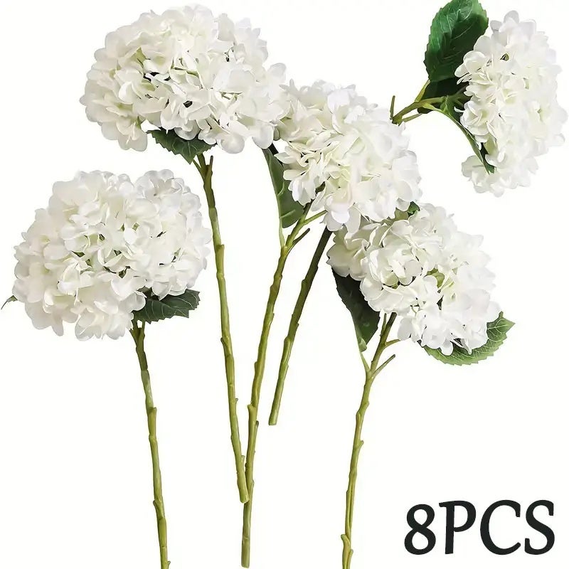 8 hortensias artificiels, décoration florale de bureau, idéal pour un ...