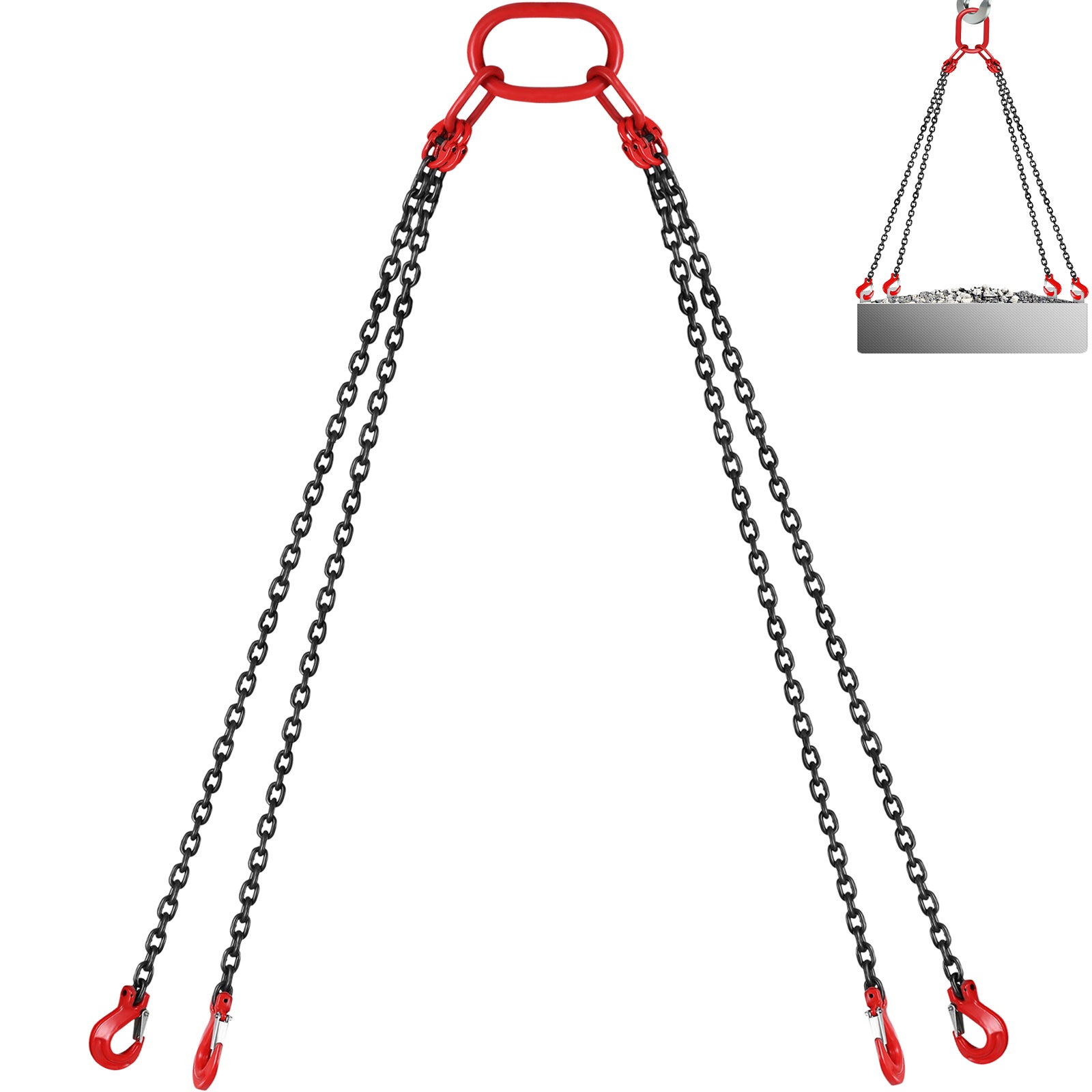 3m Heavy Duty Lifting Chain Sling Lifts 5T z 4 nogami Klasa 80 6600LBS ...