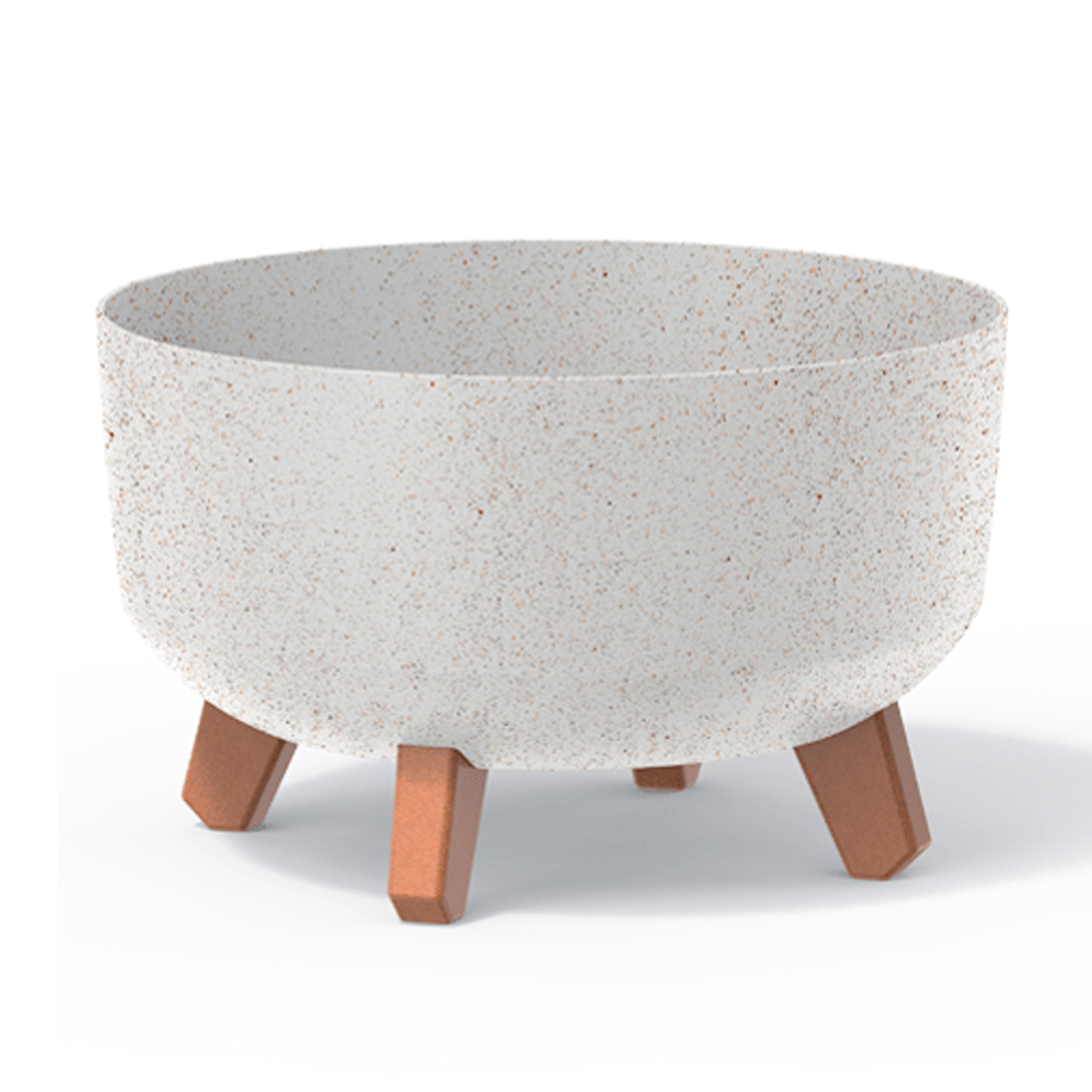 Pot de fleurs bas 6,8L avec pieds amovibles et insert 285 mm, Blanc ...