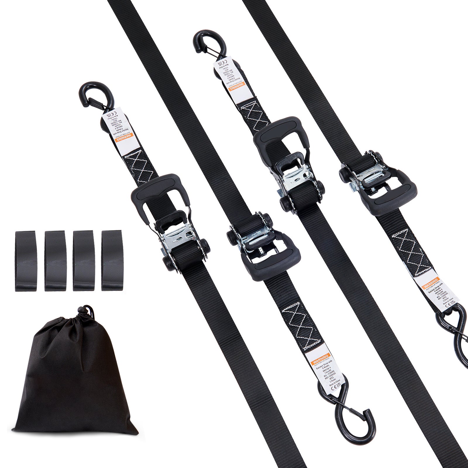 Sangles d'Arrimage à Cliquet ( SucceBuy 4 PK) Résistance 5208 lb,1.6" x ...