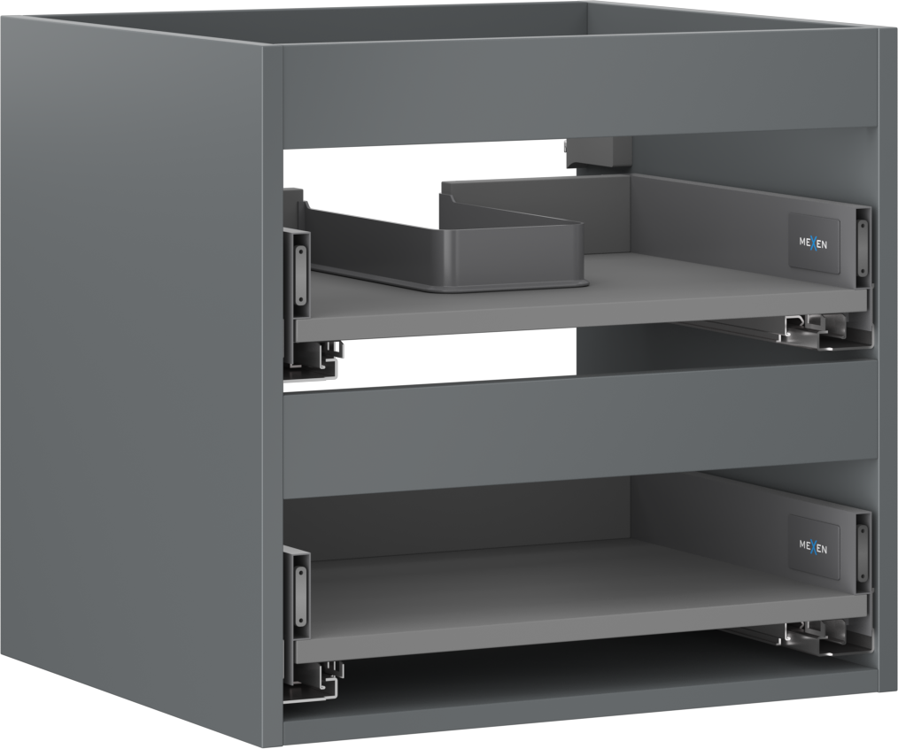 Mexen Box-A corps de l'armoire sous lavabo 50 cm, 2 tiroirs, graphite ...