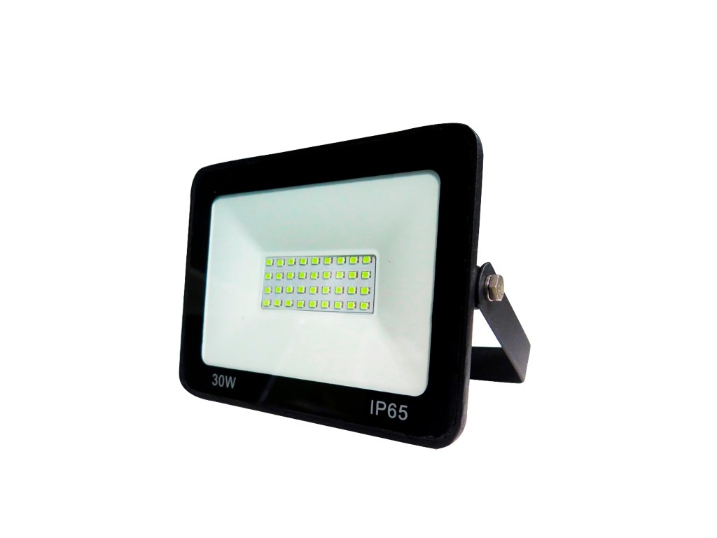 PROYECTOR LED EXTRAPLANO IP65 30W 3000K 230V NEGRO FBRIGHT ECO | Leroy Merlin