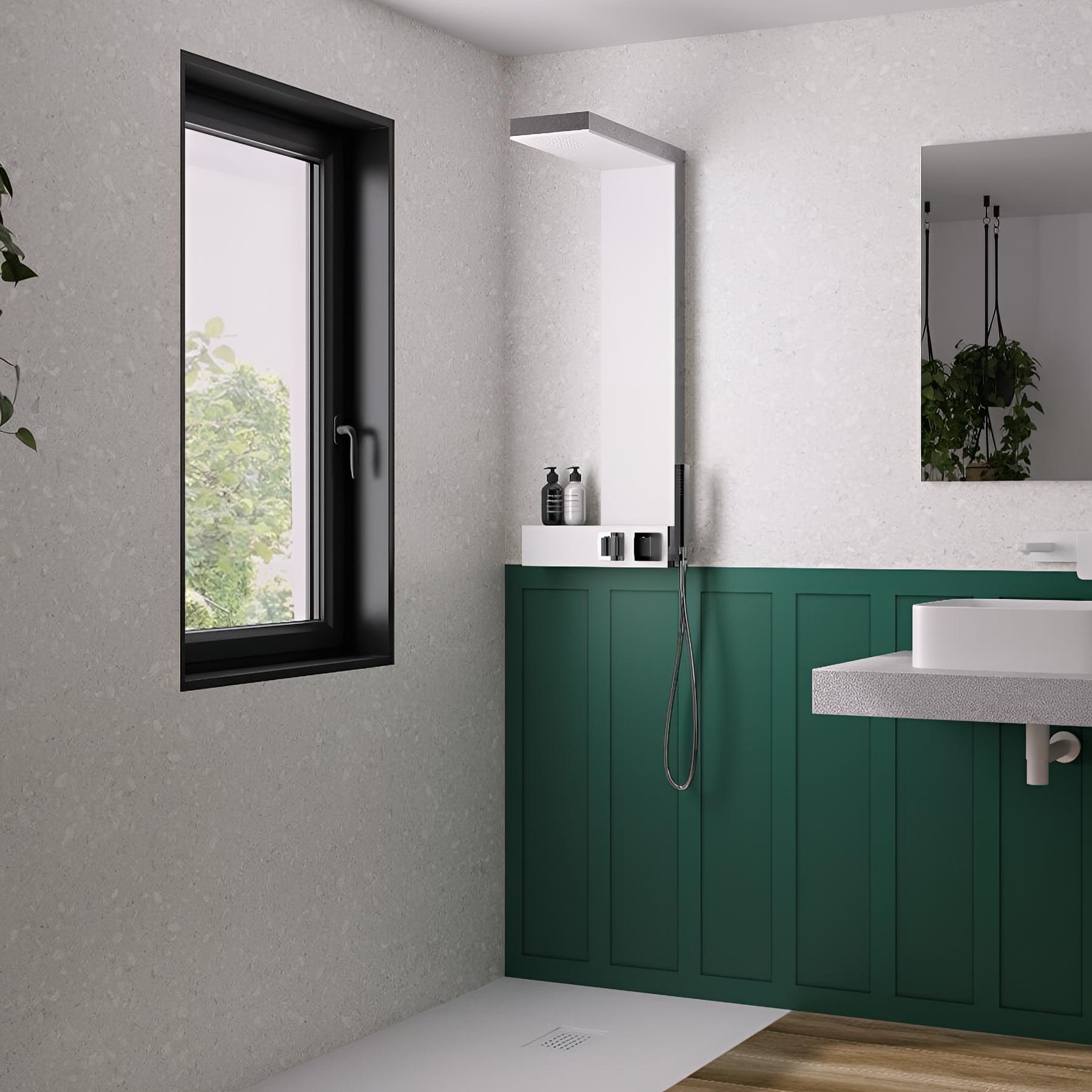Panel de pared para baño Kinéwall Diseño 3 mm 100x202 verde mixto ...