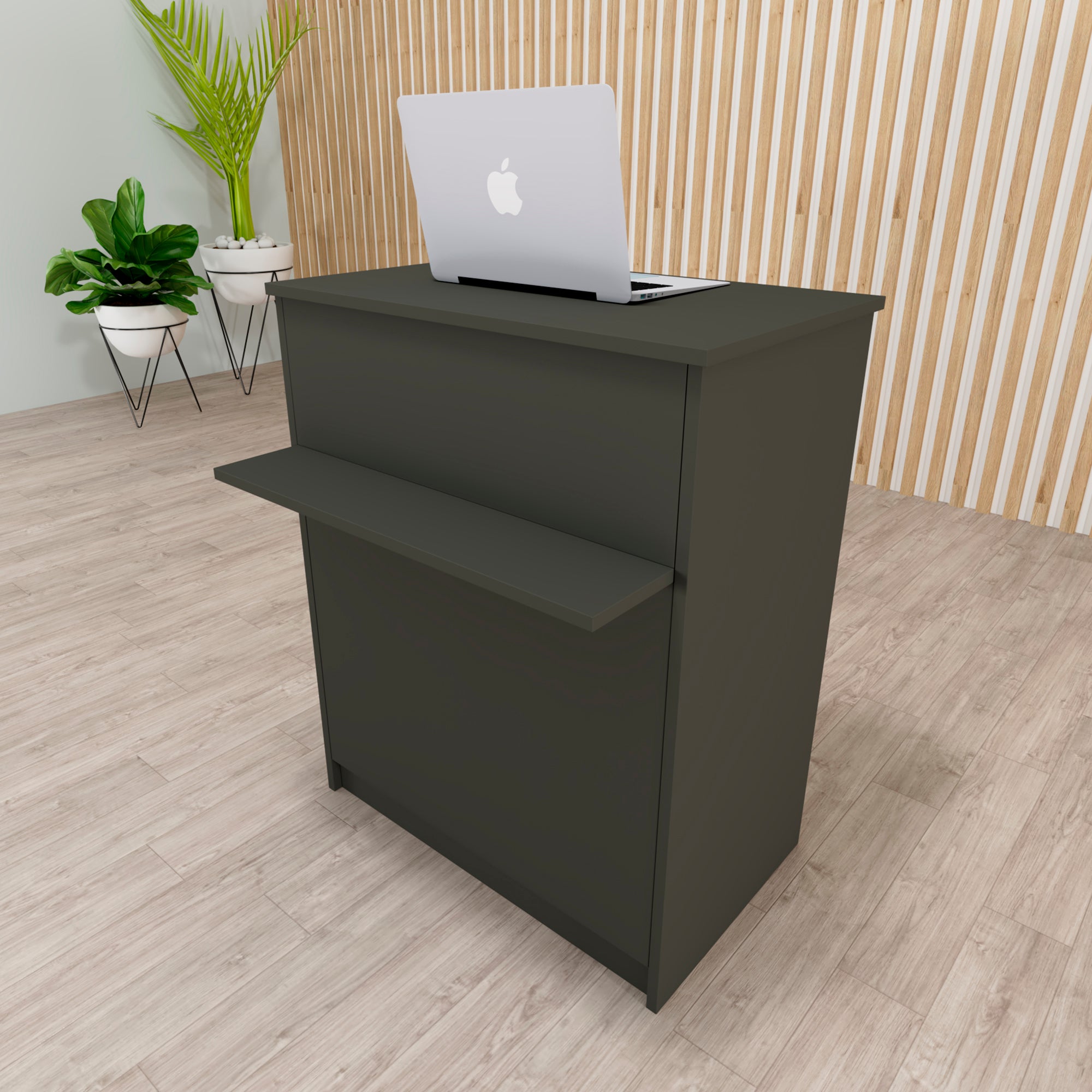 HENOR Mostrador de Recepción Ega. 62 x 50/65 x 102 cm. Mueble de ...