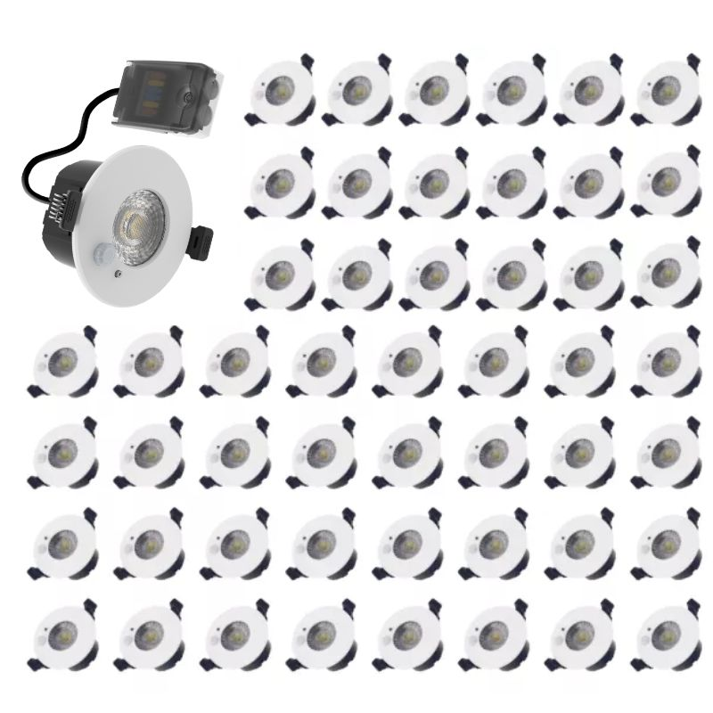 Lot de 50 Spots LED Encastrables RE2020 avec Détecteur 7W IP65 CCT ...