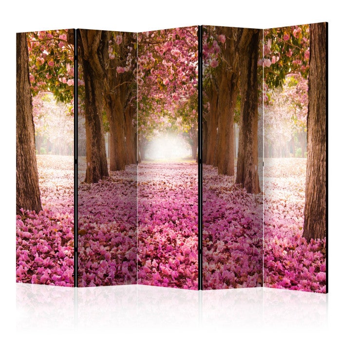 Paravent 5 volets - Pink Grove II [Room Dividers] | Leroy Merlin