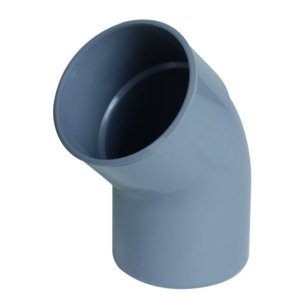Coude PVC Vidange 45° Mâle Femelle Ø110 | Bricoman