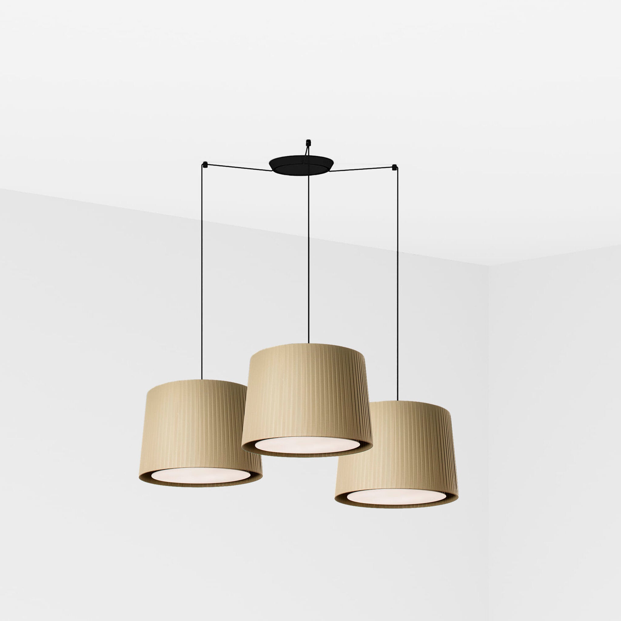 Lámpara colgante SAMBA 3L Negro/Verde | Leroy Merlin