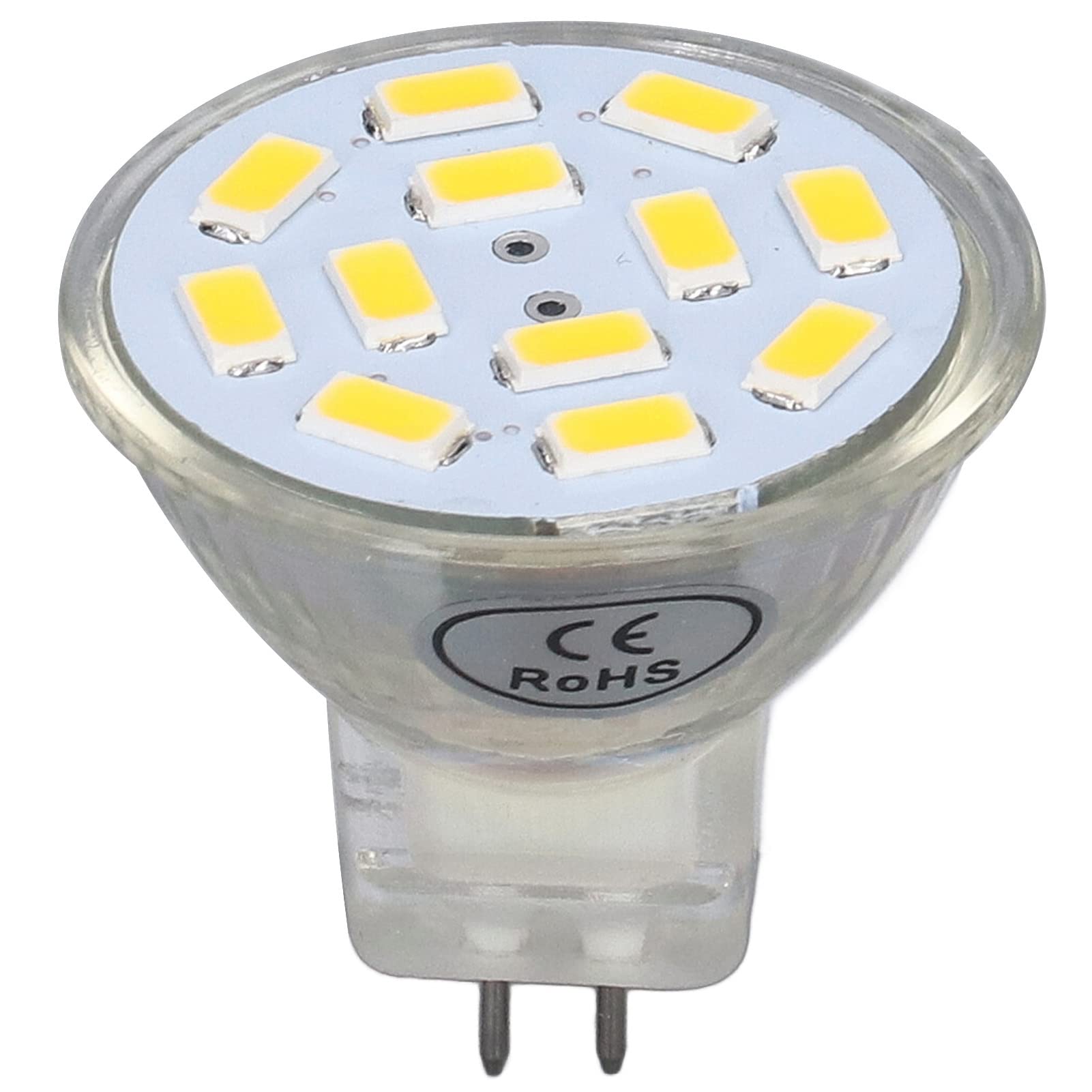Bombilla MR11 de 12 LED, 4 W, 400 lm, base de doble clavija, foco para paisaje, dormitorio, CC ...
