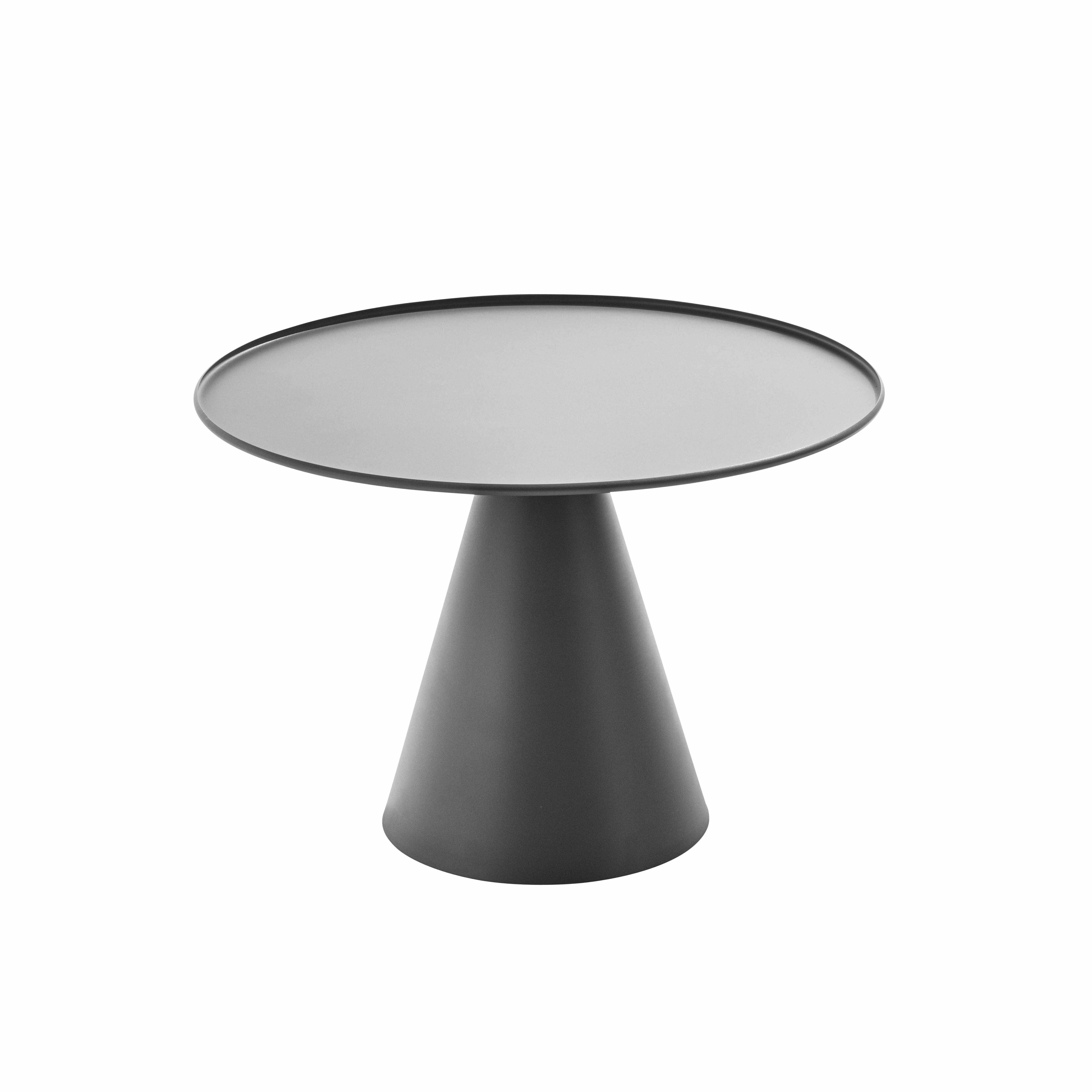 Table basse ronde 60 cm en acier gris anthracite Gomba | Leroy Merlin