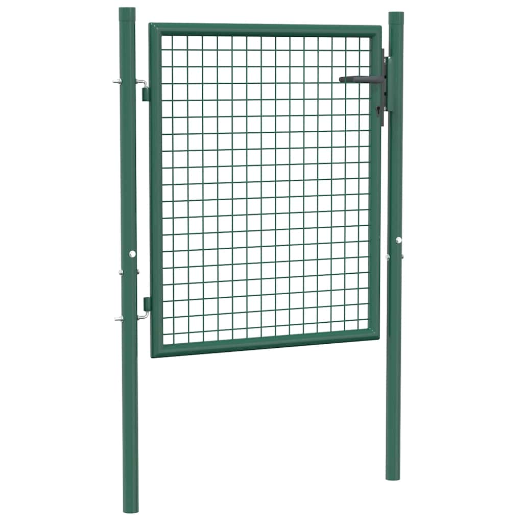 Puerta de valla de acero verde 100x75 cm | Leroy Merlin