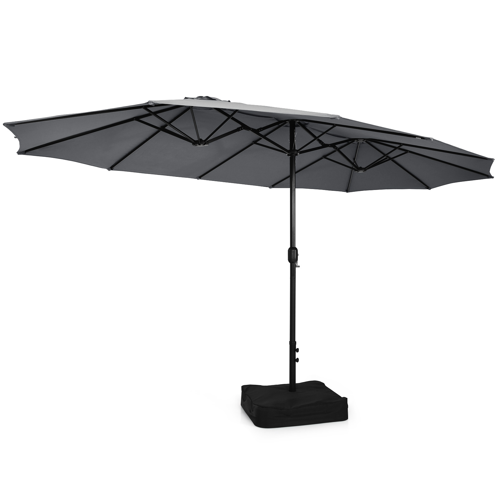 COSTWAY Parasol Double Face de 4,5 m avec Base, Parasol Extra-large ...
